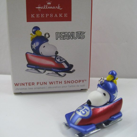 Hallmark | Holiday | Hallmark 222 Winter Fun With Snoopy Miniature ...